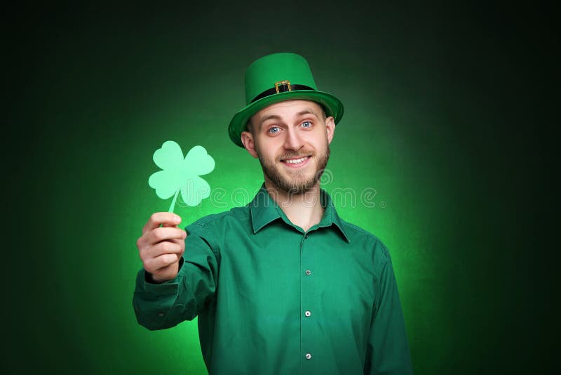Young Man Wearing Green Hat Stock Photo - Image of male, holiday: 139100222