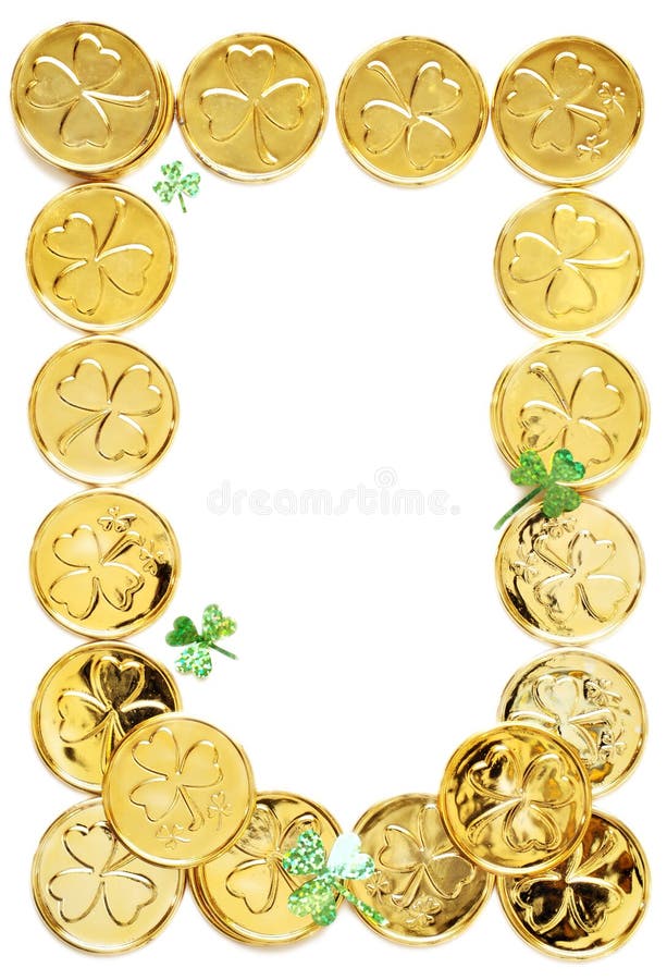 St patricks day coins stock image. Image of border, favor - 4190631