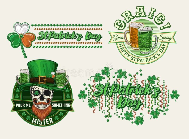 Skull Shamrock Stock Illustrations – 390 Skull Shamrock Stock ...