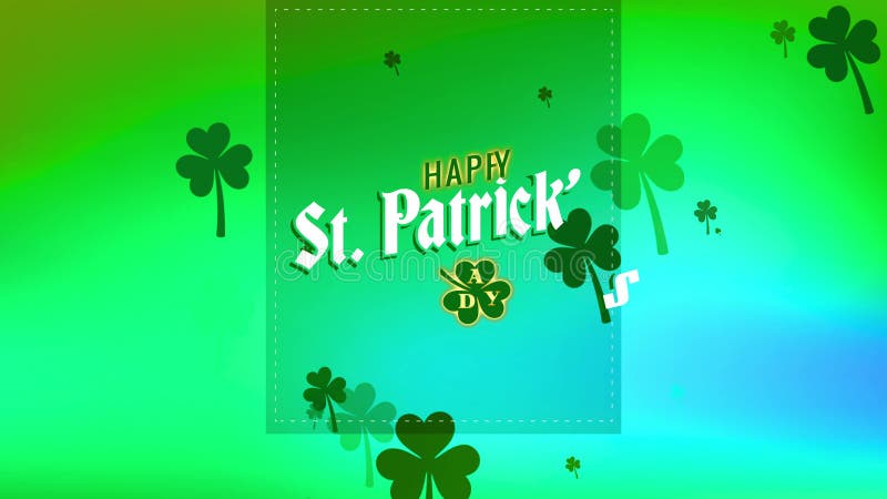 St Patricks Day with Lucky Clover Drawing Stock Footage - Video of ...