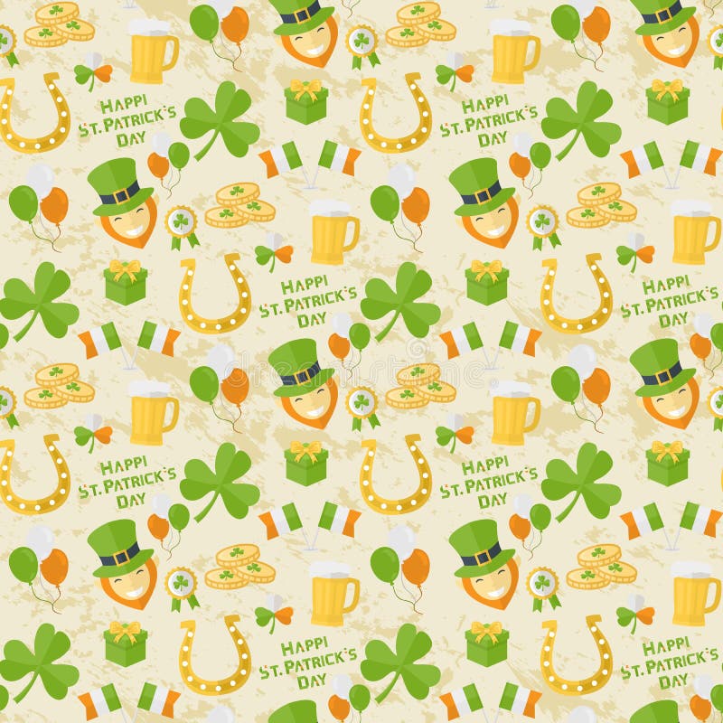 St Patricks Day Pattern Stock Vector Illustration Of Green 51474398