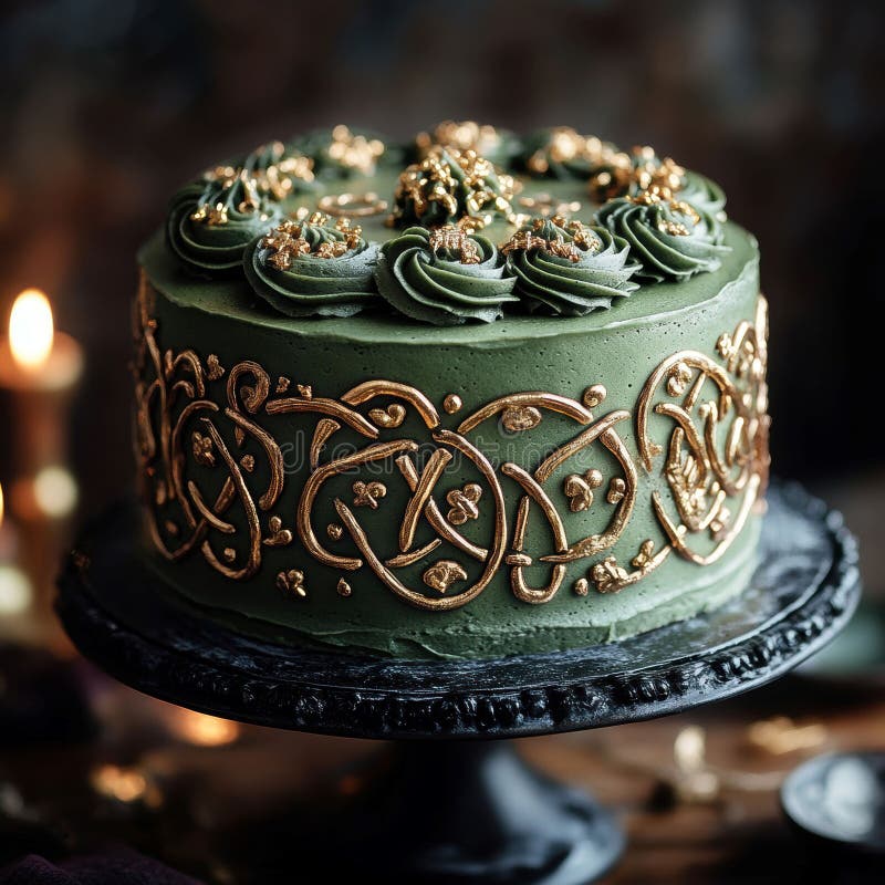A St Patricks Day Themed Cake, Designed As a Shamrock with Three Green ...