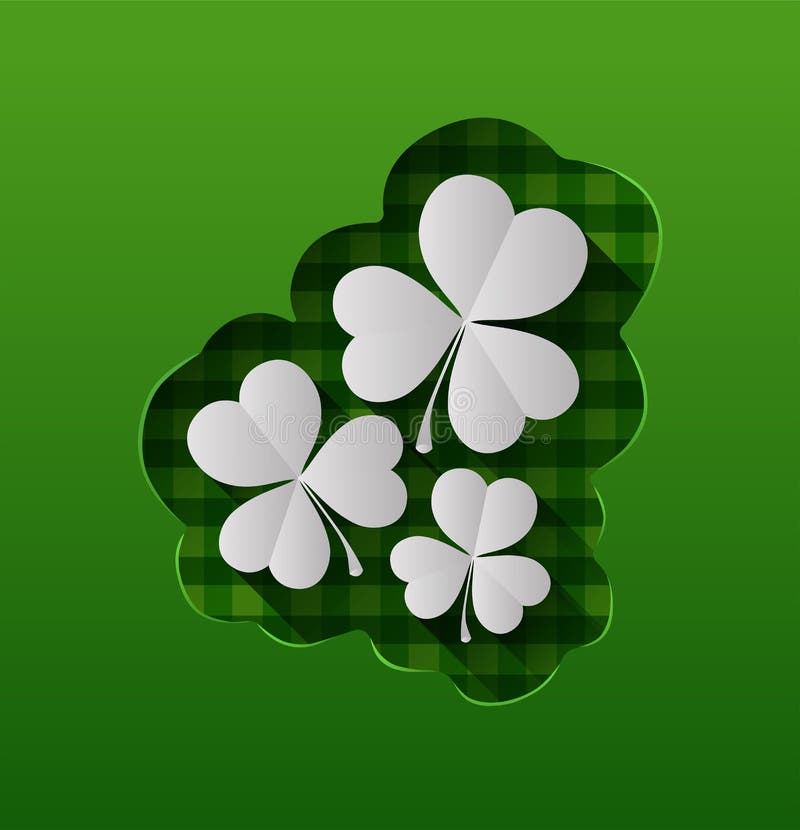 St Patricks Day Vector with Shamrocks Stock Vector - Illustration of ...