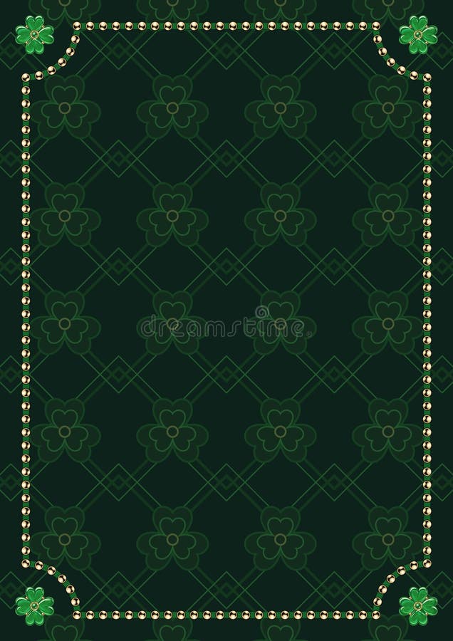 St Patricks Day Vertical Rectangular Frame Stock Vector - Illustration ...