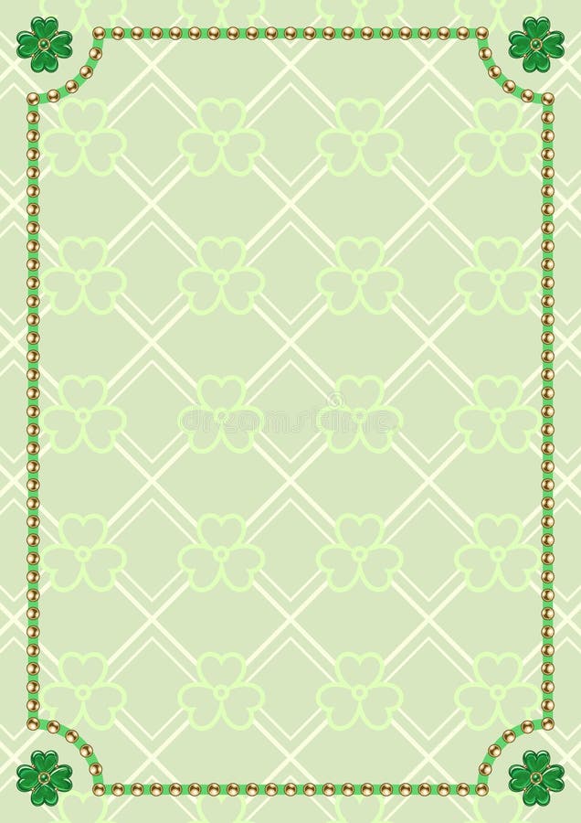 St Patricks Day Vertical Rectangular Frame Stock Vector - Illustration ...