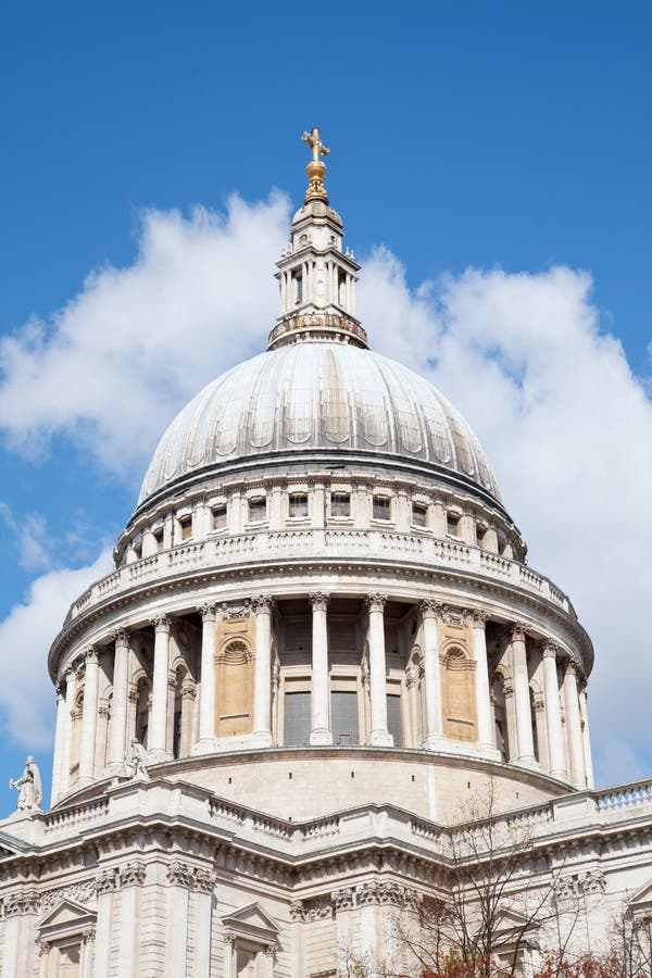The Dome Of St Paul's Cathedral, London Stock Photo - Image of cloudy ...