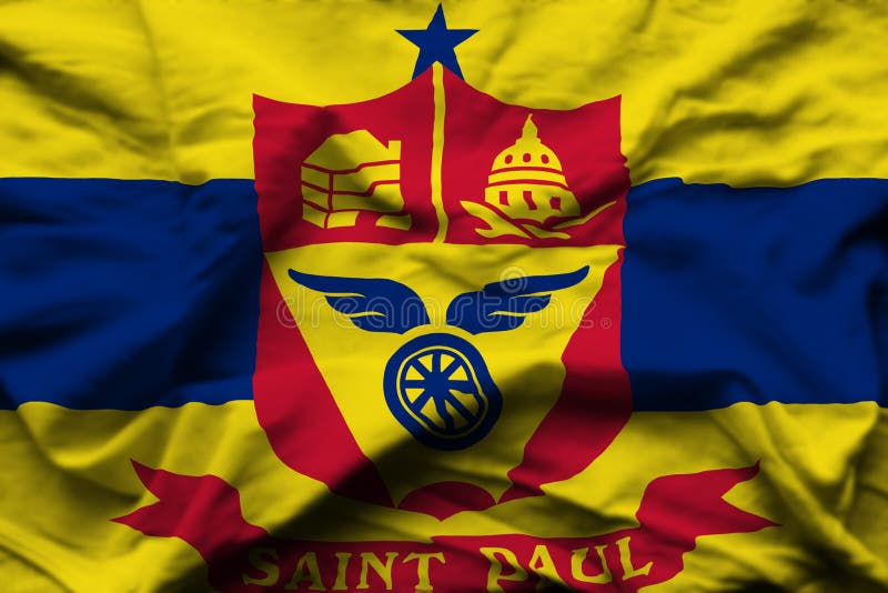 St. Paul Minnesota Realistic Flag Illustration Stock Illustration ...