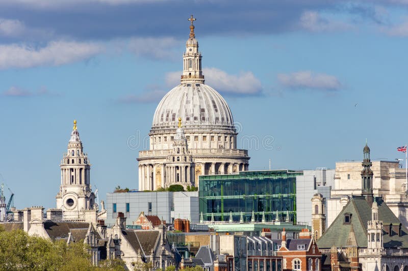 St. Paul S Cathedral Dome in London, UK Stock Photo - Image of ...