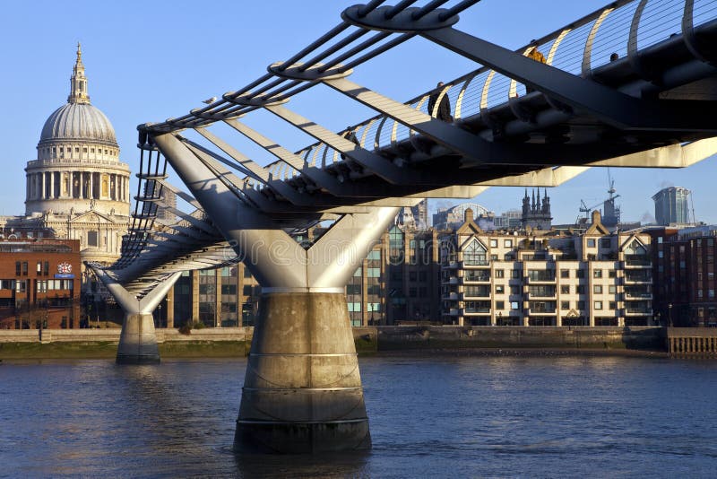 Millennium Bridge - Manchester - England Editorial Stock Image - Image ...