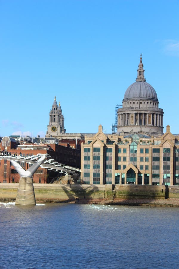 St Pauls Cathedral and the Millennium Bridge, London Editorial Stock ... St Pauls Cathedral and the Millennium Bridge, London Editorial Stock ...
