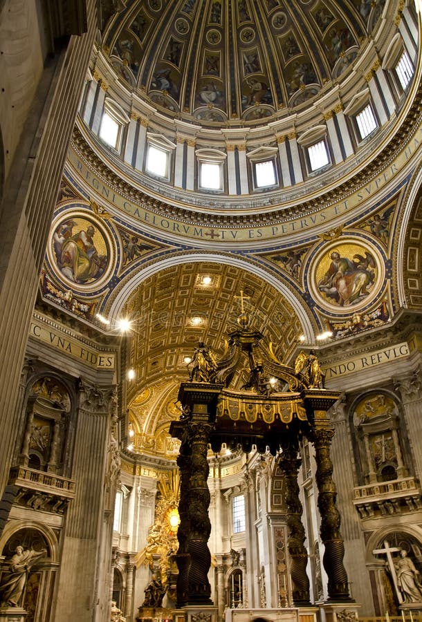 St. Peter Cathedral in Vatican Editorial Photo - Image of interior ...