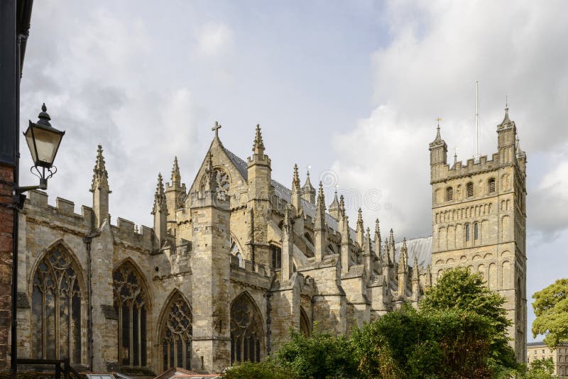 St. Peter Cathedral Rear, Exeter Stock Photo - Image of great ...