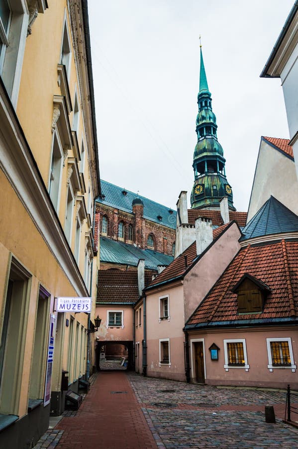 St Peter Ist Eine Lutherische Kirche in Riga, Die Hauptstadt Von ...