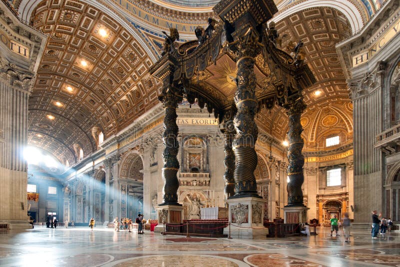 St. Peter S Basilica Interior Editorial Image - Image of rome, outdoor ...