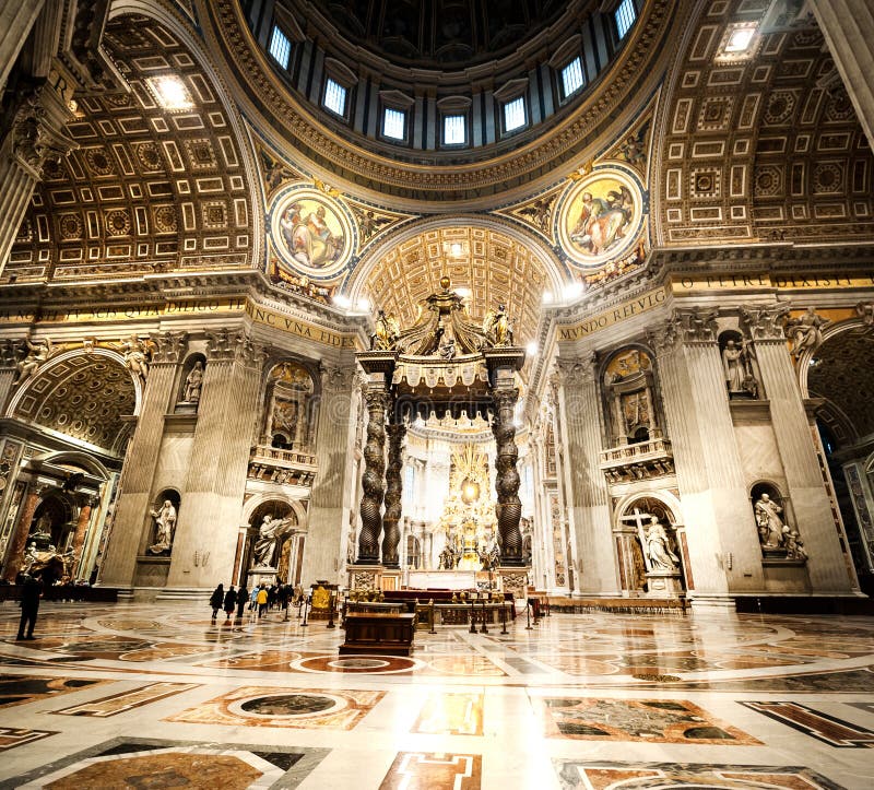 St. Peter S Basilica in Vatican Inside Editorial Image - Image of ...