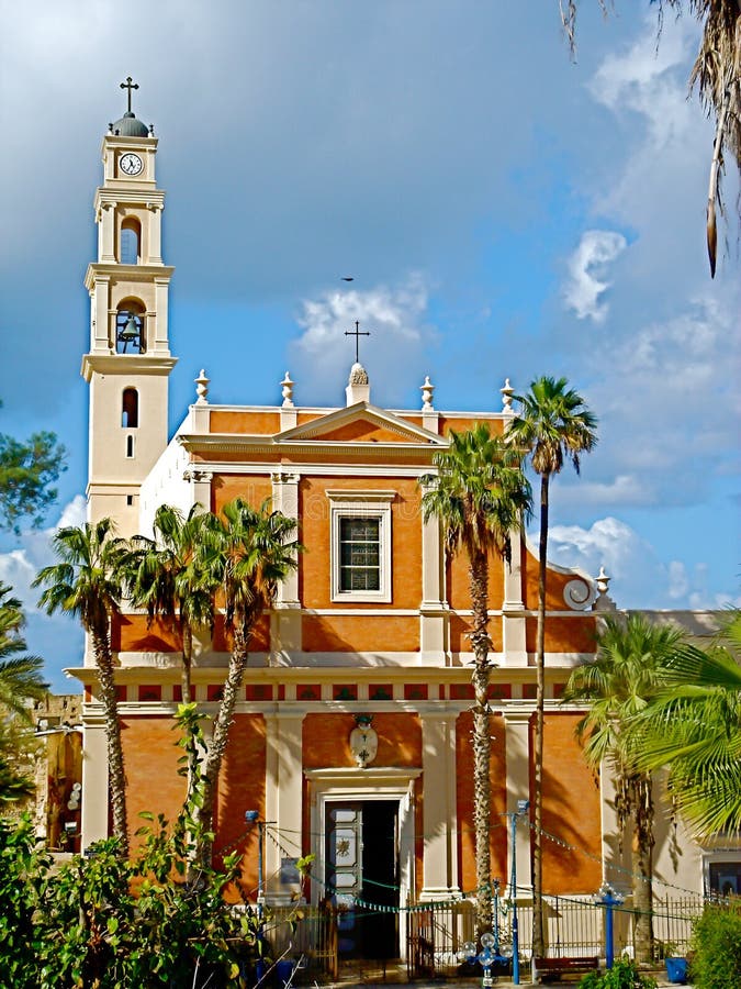 St. Peter’s Catholic Church in Old Jaffa, Israel Stock Photo - Image of ...