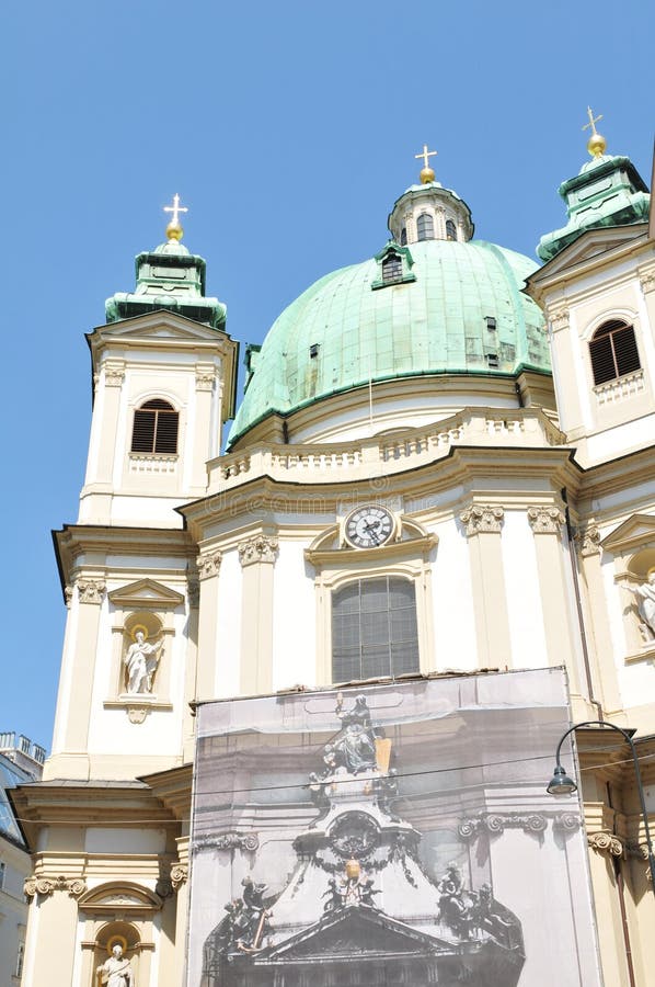 St. Peter S Church (Peterskirche) in Vienna Stock Photo - Image of ...