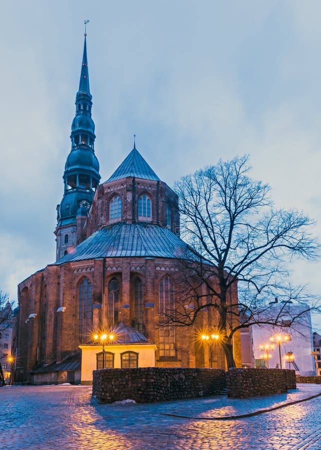 St- Peter` S Kirche Ist Eine Lutherische Kirche in Riga, Lettland ...