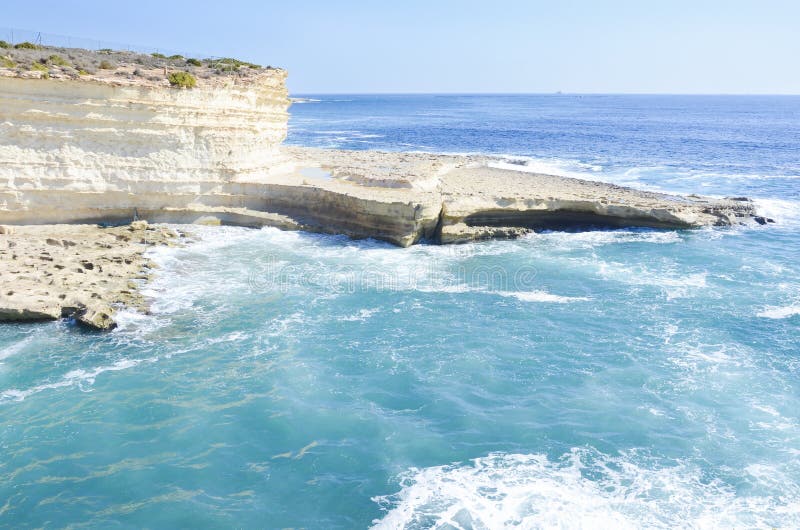 St. Peter`s Pool View, Malta Stock Image - Image of famous, adventure ...