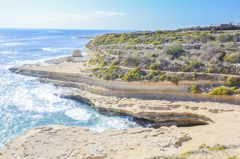St. Peter`s Pool View, Malta Stock Photo - Image of inside, azur: 150985758