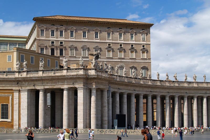 St. Peter s Square in Rome stock image. Image of tourist - 10564399