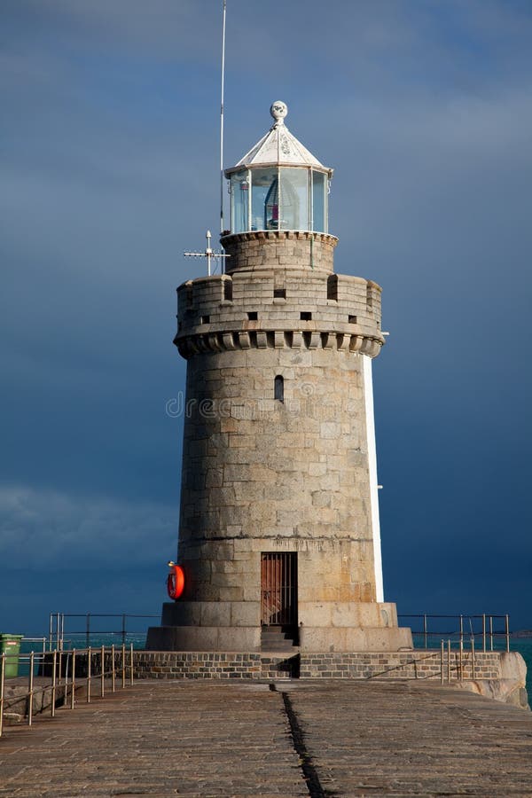 St Peters Port Lighthouse Guernsey Stock Photo - Image of lighthouse ...