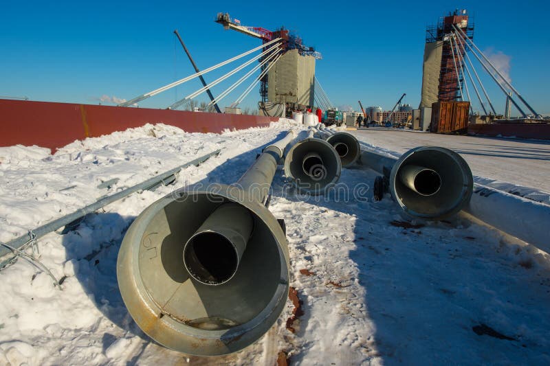 The Cable-stayed Bridge Under Construction. the Final Stage of ...