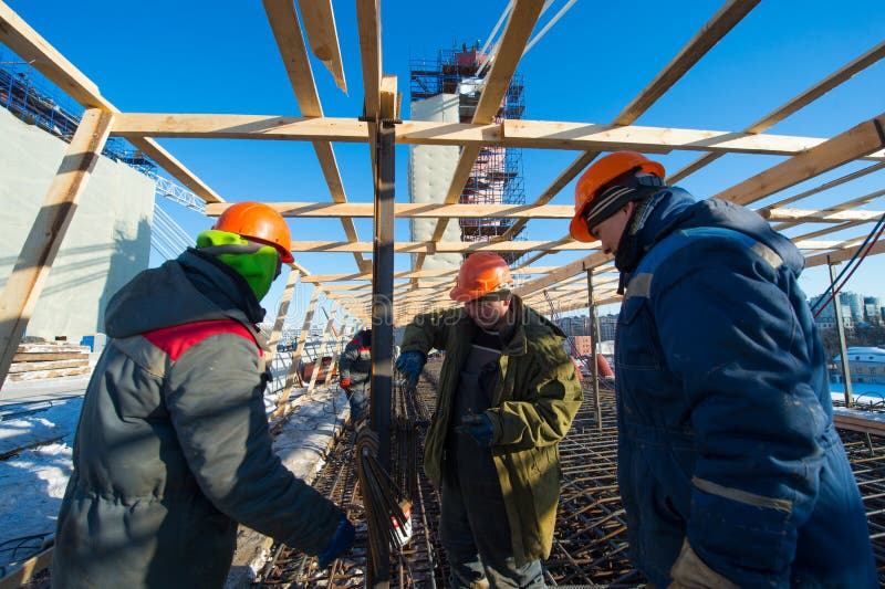 The Cable-stayed Bridge Under Construction. the Final Stage of ...