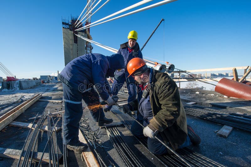The Cable-stayed Bridge Under Construction. the Final Stage of ...
