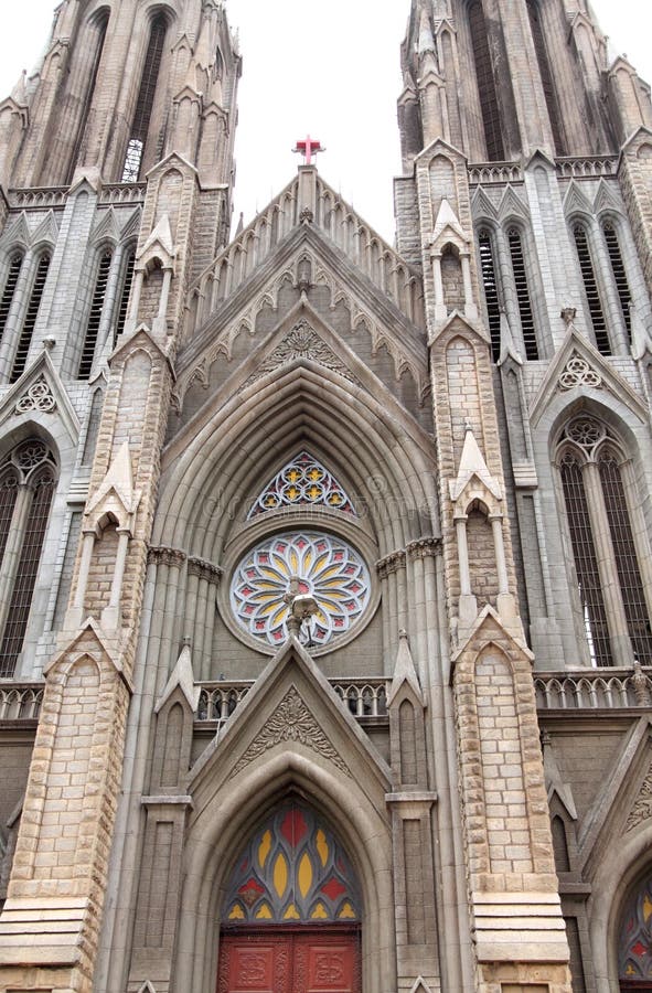 St. Philomena S Church at Mysore Stock Photo - Image of christianity ...