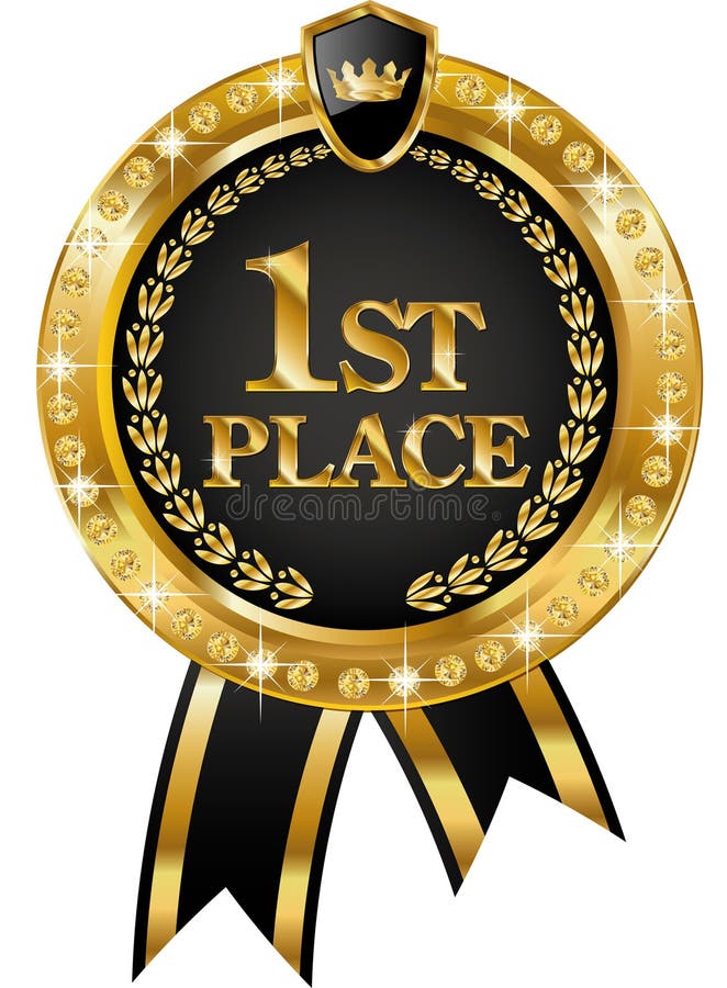 1st Place label stock illustration. Illustration of placard - 93028804