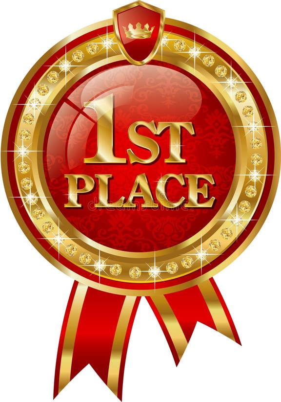 1st place label stock illustration. Illustration of placard - 93029066