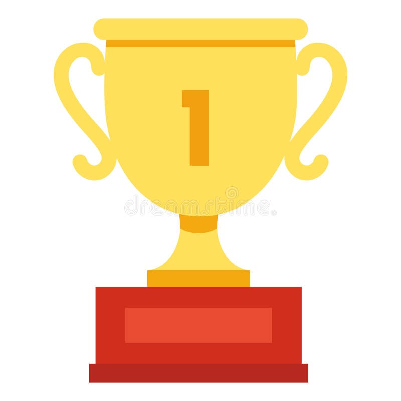 1st place trophy icon stock illustration. Illustration of victory ...