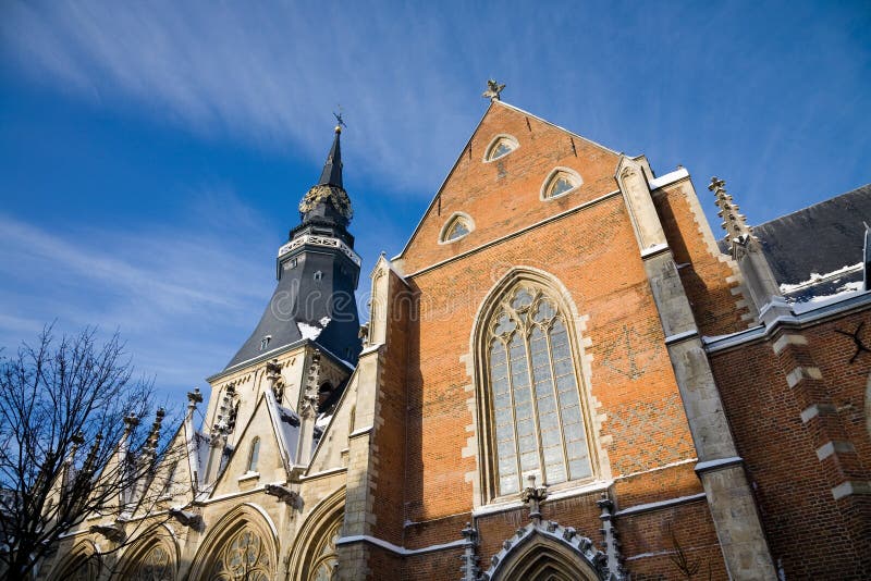 St. Quentin S Cathedral, Hasselt Stock Photo - Image of landmark ...