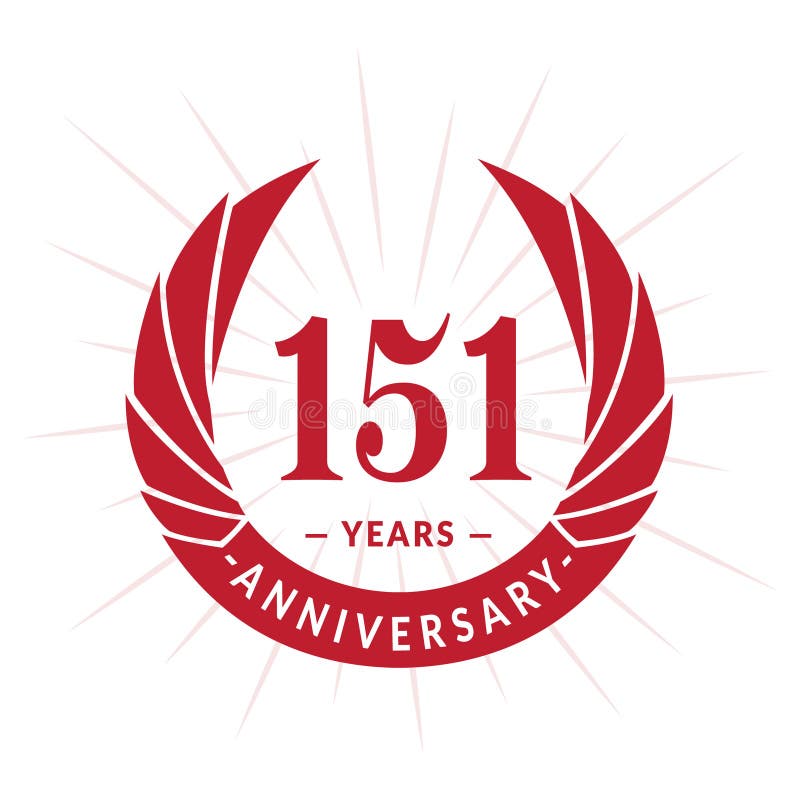 151 Years Anniversary Design Template. Elegant Anniversary Logo Design ...