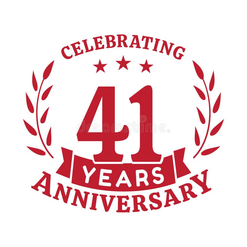41 Years Anniversary Celebration Logotype. 41st Anniversary Logo ...