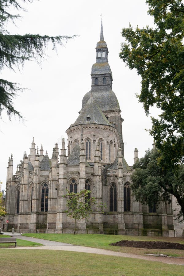 St Saviour S Basilica, Dinan, France Stock Photo - Image of built ...