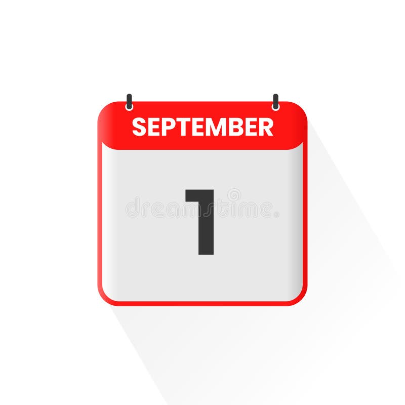1st September Calendar Icon. September 1 Calendar Date Month Icon ...