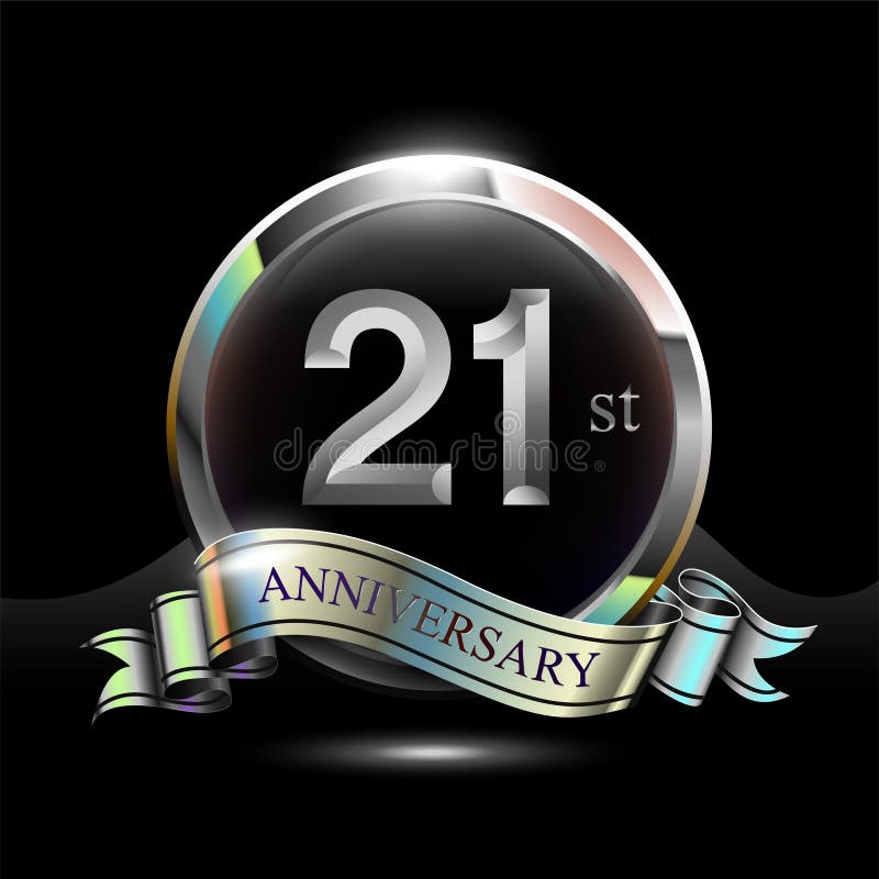 21st Silver Anniversary Logo Stock Vector - Illustration of icon ...