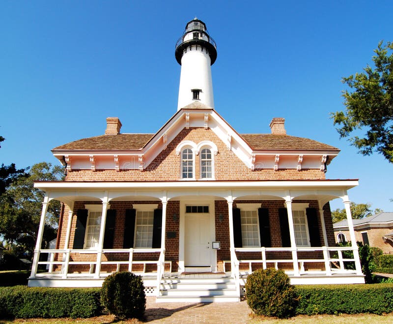 The St Simon Lighthouse stock image. Image of landmark - 144829421