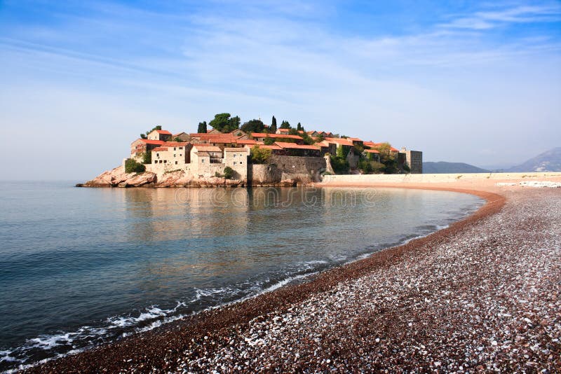 St. Stefan Island stock photo. Image of islands, mountains - 8601822