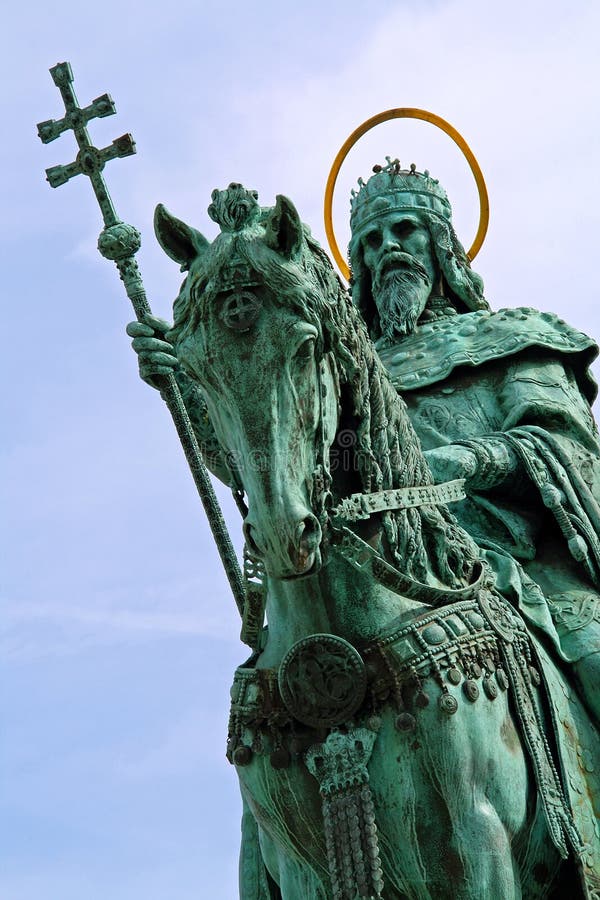 St. Stephen Statue - Close-up Stock Photo - Image of rider, bronze ...