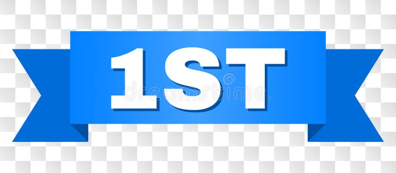 Blue Tape with 1ST Text stock vector. Illustration of design - 131544121