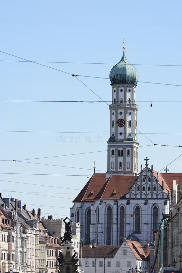 St. Ulrich Basilica stock image. Image of spire, historic - 31643623