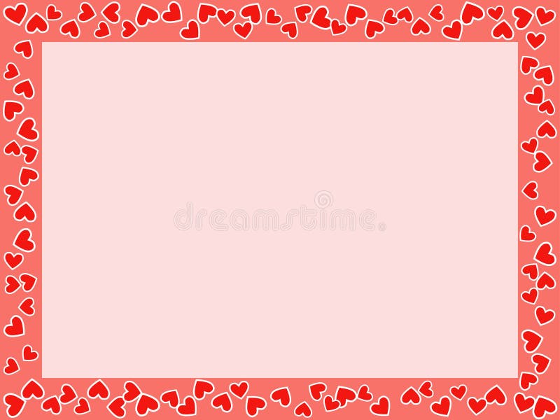 St.Valentine s Day frame stock illustration. Illustration of hearts ...