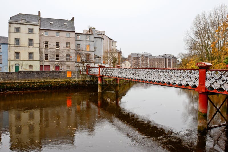 St. Vincent S Footbridge. Cork, Ireland Stock Photo - Image of landmark ...