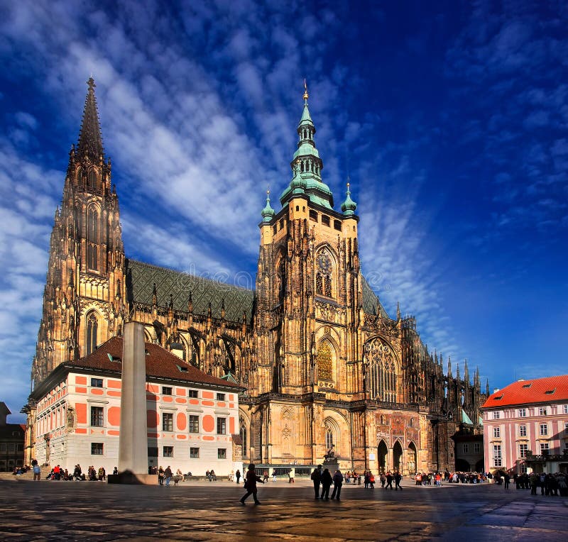 St. Vitus Cathedra stock image. Image of republic, castle - 32250723