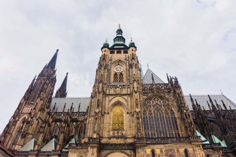 St. Vitus Cathedral in Prague in the Summer Stock Photo - Image of ...