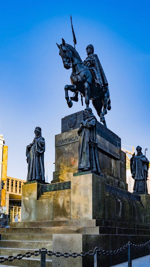 St. Wenceslas Statue stock image. Image of wenceslas - 221043483