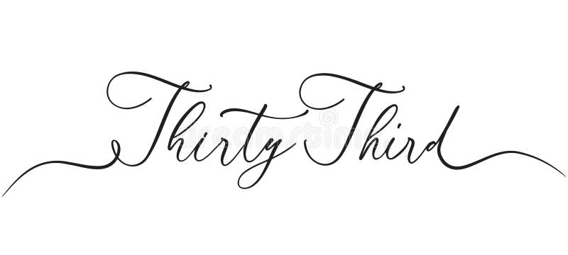 Number 33 in Handwritten Unique Font Stock Illustration - Illustration ...